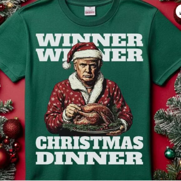 Gildan | Tops | Trump Winner Winner Christmas Dinner Funny Unisex ...